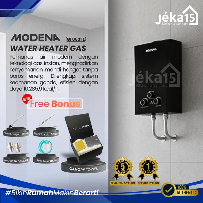 Promo JEKA15 - Modena GI 0631 L Water Heater Gas 6L | Tankless, Hemat ...