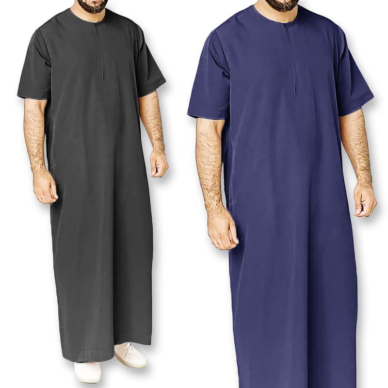 Jubah Lelaki Lengan Pendek Lehar Bulat Zip Style / Mens Juba - TikTok ...