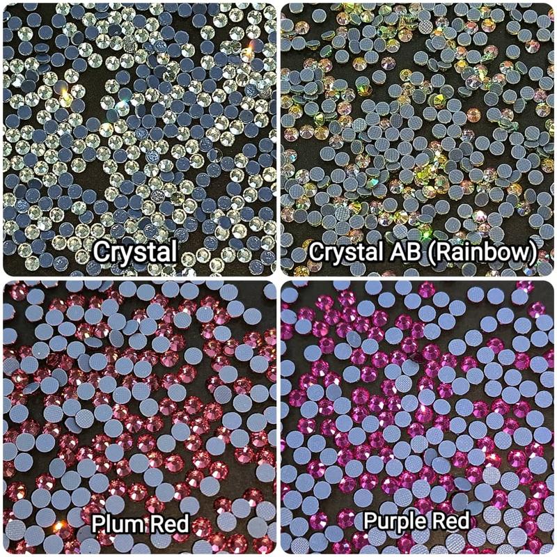 (SS10 - SS50) 12 Colors- High Quality Hotfix Rhinestones Crystal/Batu ...
