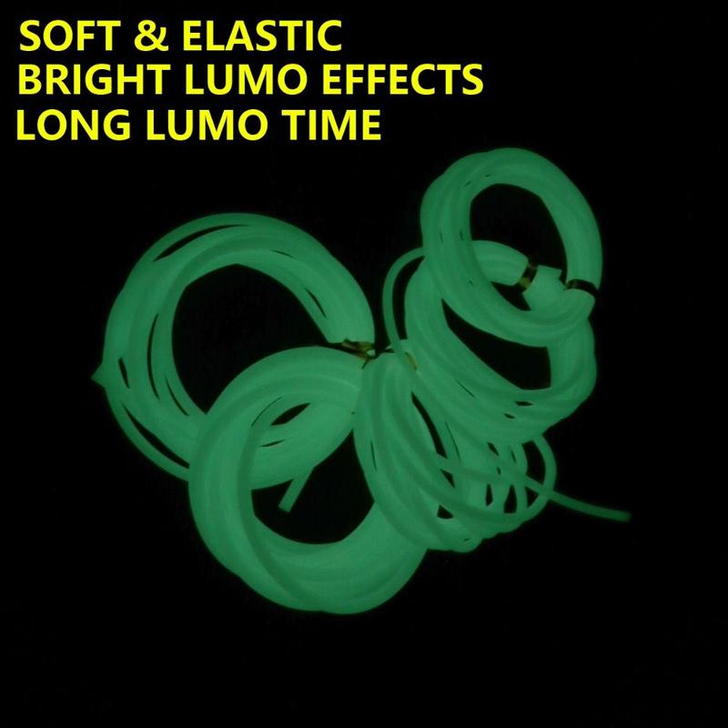 2m/bag Hook Line Accessories Silicone Fishing Luminous Tube Glow ...