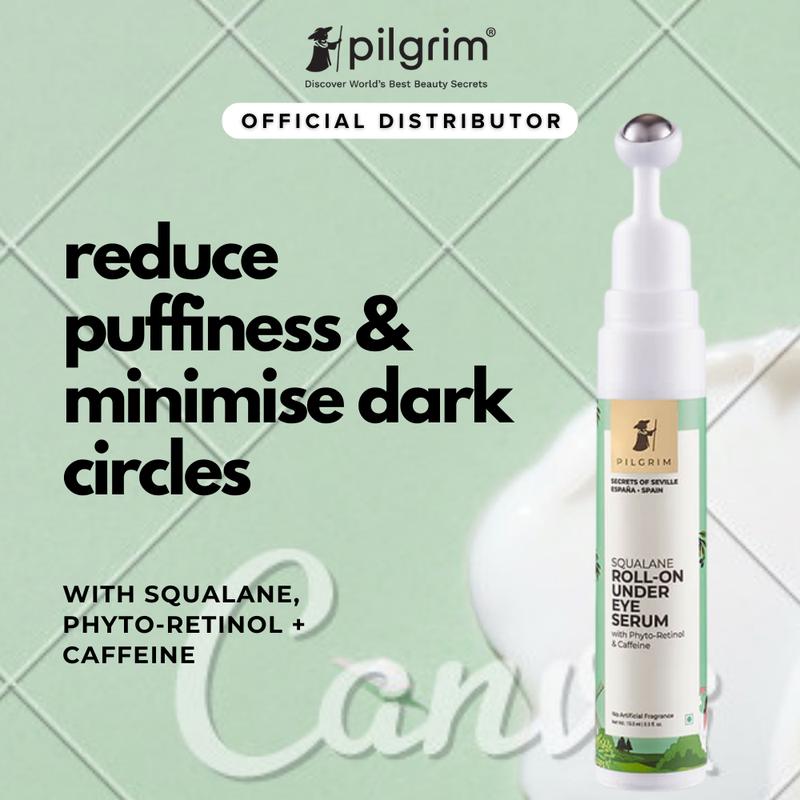 PILGRIM Spanish Squalane Roll On Under Eye Serum with Phyto-Retinol ...