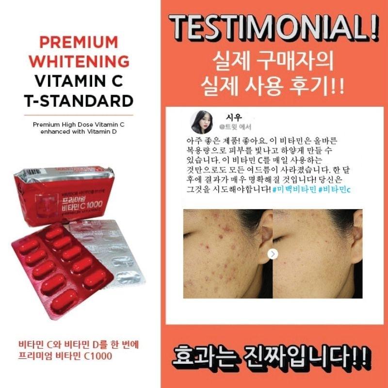 PIL PEMUTIH WHITENING VC1000MG T-STANDARD PREMIUM WHITENING BOOSTER ...