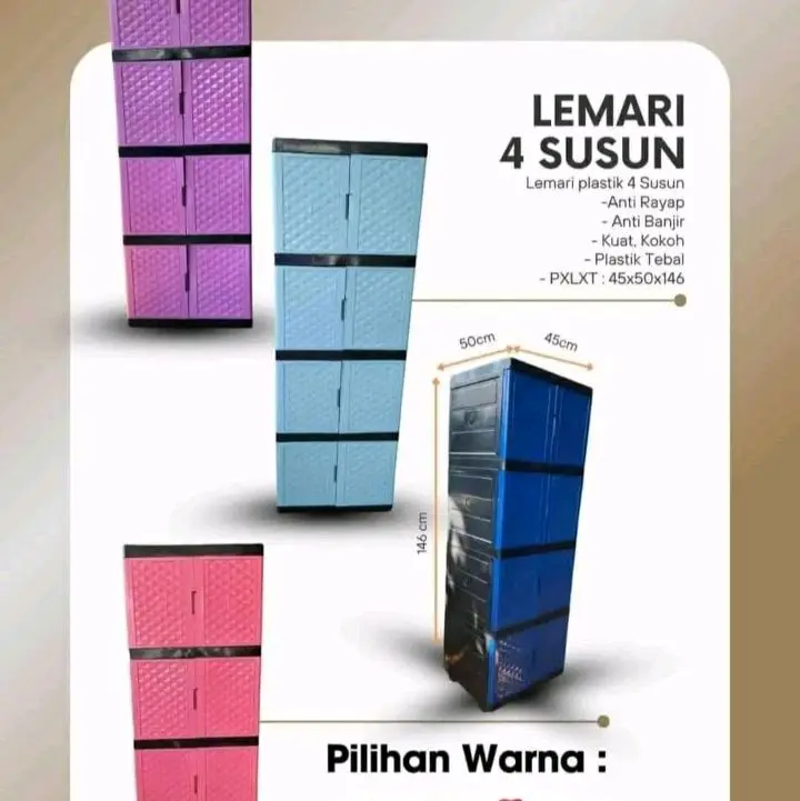 Lemari 4 Susun merk al ikhlas Anti leyot - Shop | Tokopedia