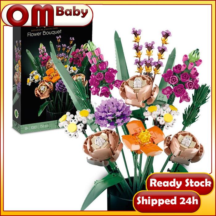 Promo Mainan Brick Model Anggrek Flower Rakitan Balok Bangunan Buket ...