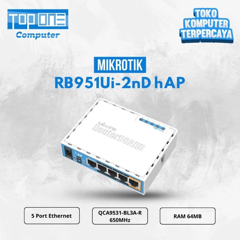 Mikrotik Router RB951Ui-2nD (hAP) / RB 951Ui-2nD (hAP) - Shop | Tokopedia