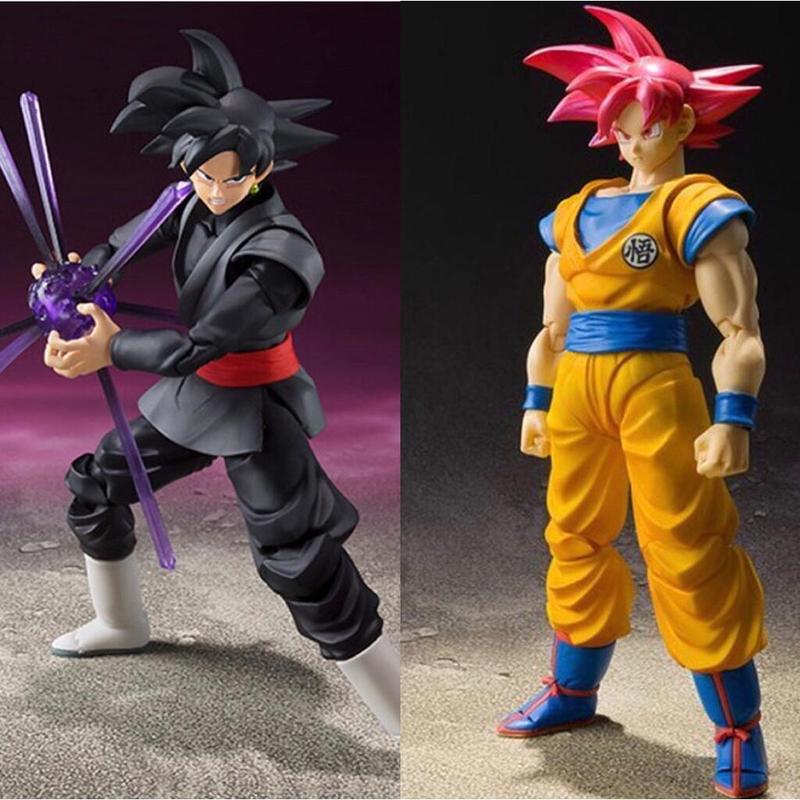 Dragon Ball Anime Action Figures Shf Black Goku Saiya Model toy ...