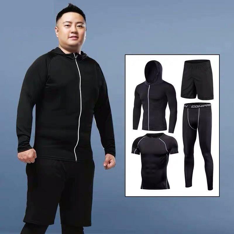 Plus Size 7XL Gym Sport Suit Oversize Quick Dry Running Training ...