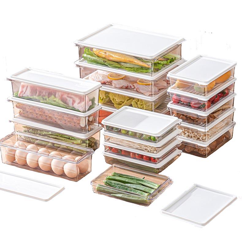 nilezs Stackable Clear Food Container with Silicon Lid, Transparent ...