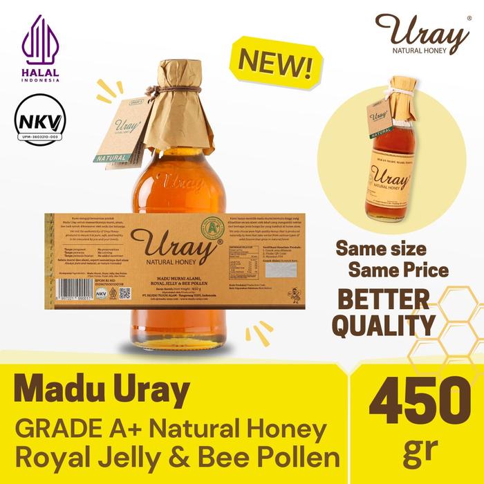 Jual Madu Uray Natural Honey 450gr Grade A+ with Royal Jelly & Bee ...