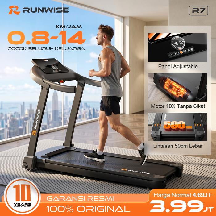 Promo RUNWISE R7 Treadmill Elektrik Portable 750W - Alat Olahraga di ...