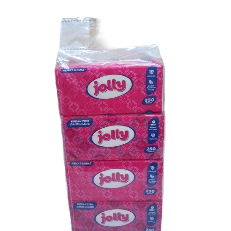 Tissue jolly 250 sheet 2 ply paket (4 pack) - Shop | Tokopedia