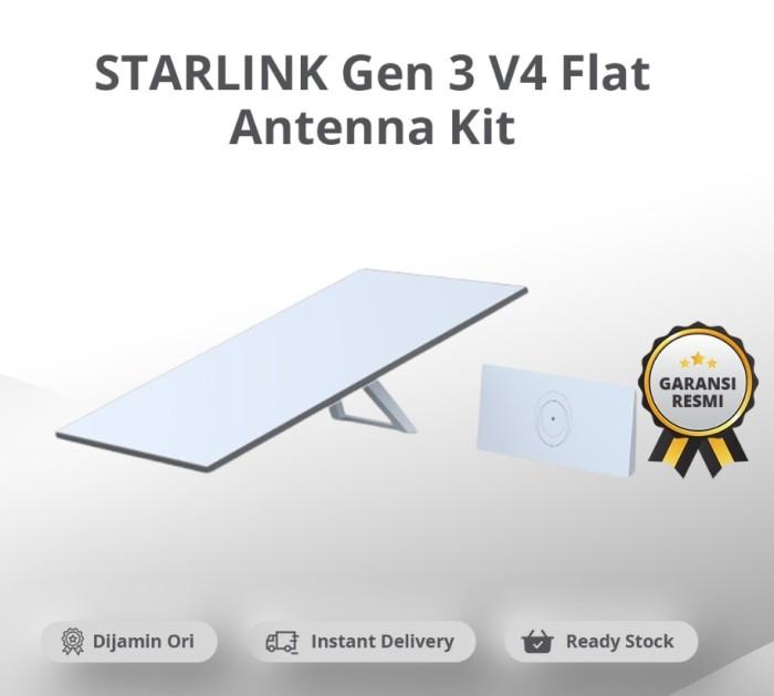 STARLINK V4 Gen 3 Flat Standard Internet Kit Satellite Antenna & WiFi ...