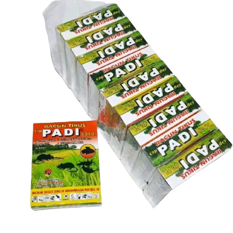racun tikus cap padi-isi 10 bungkus/ box obat hama pembunuh gulma ...