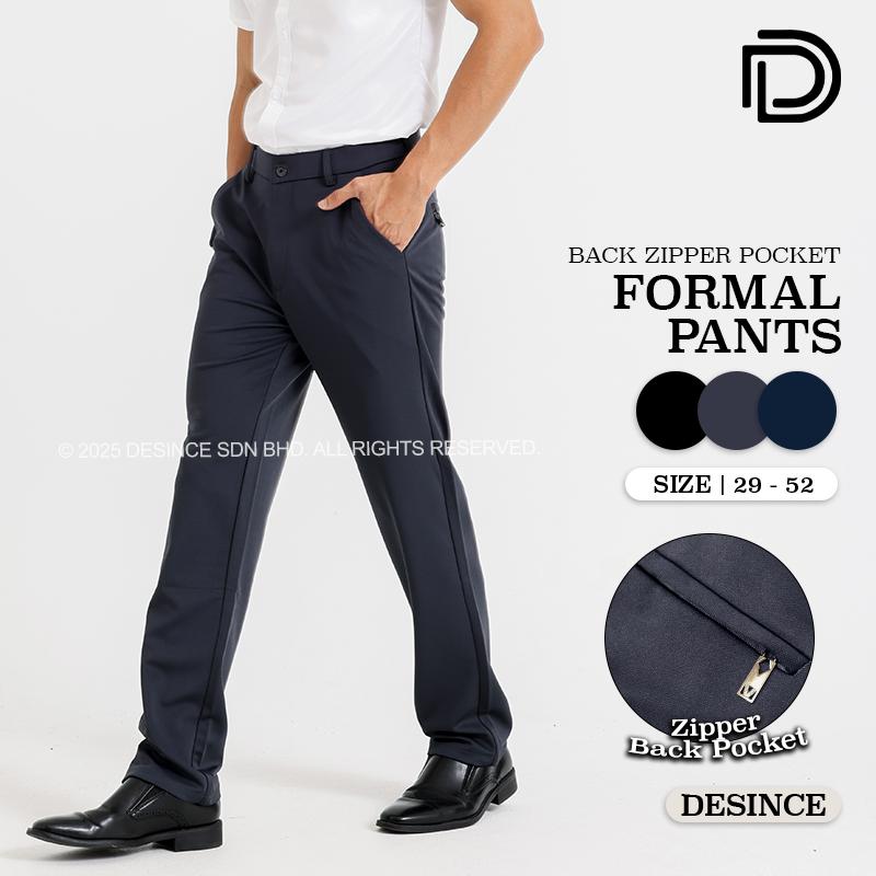 DESINCE Men Smart Elastic Formal Office Pants Blue Grey Blac - TikTok ...