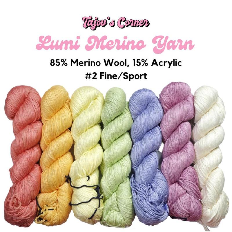 Benang Rajut Wool LUMI MERINO Yarn Hand Dyed Semi Solid - #2 - Shop ...