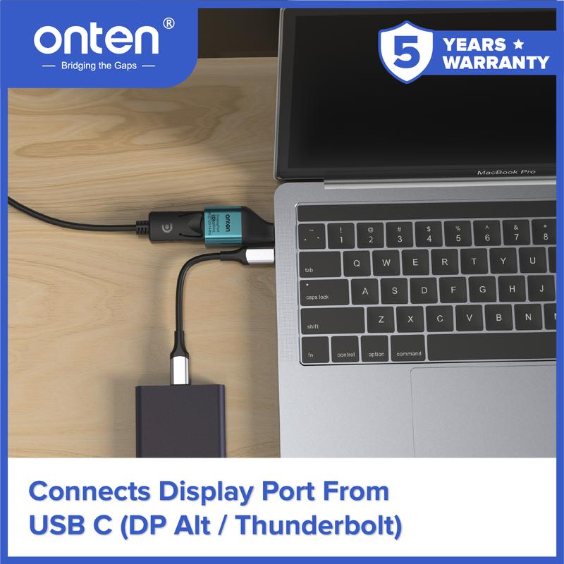 Onten Adapter Converter USB Type C To Display Port Support 8K 60Hz OTN ...