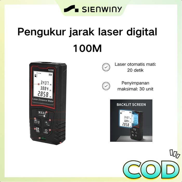 Promo 【COD】Alat ukur inframerah pengukur jarak laser 50meter alat ...