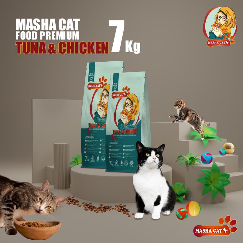 Masha Cat Food Premium Tuna and Chicken 7kg - TikTok Shop Malaysia