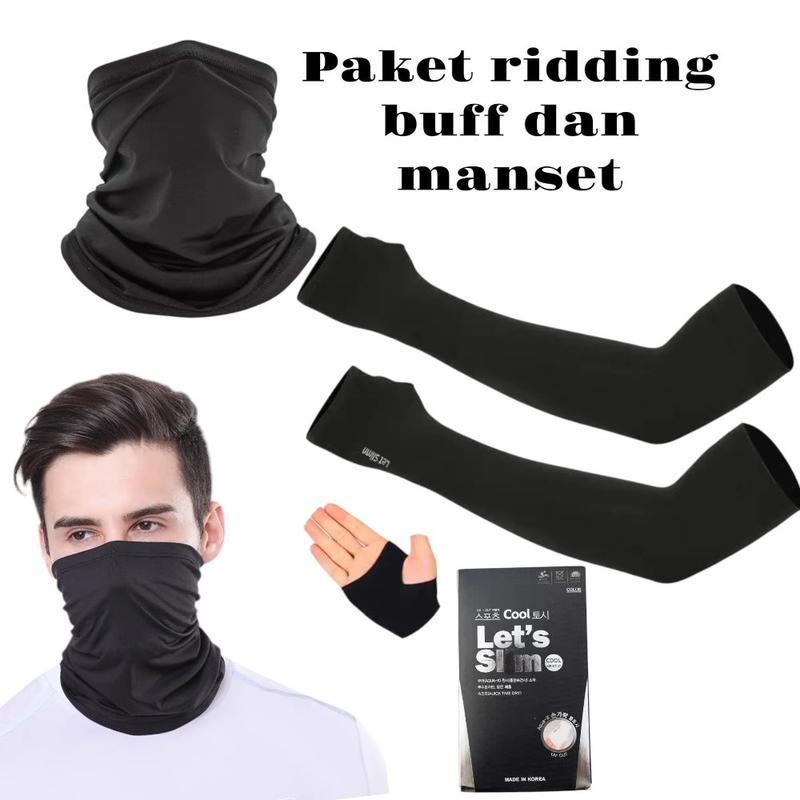 PAKET OLAH RAGA RIDING DAN HIKING STARTER PACK MASKER BUFF MANSET ...