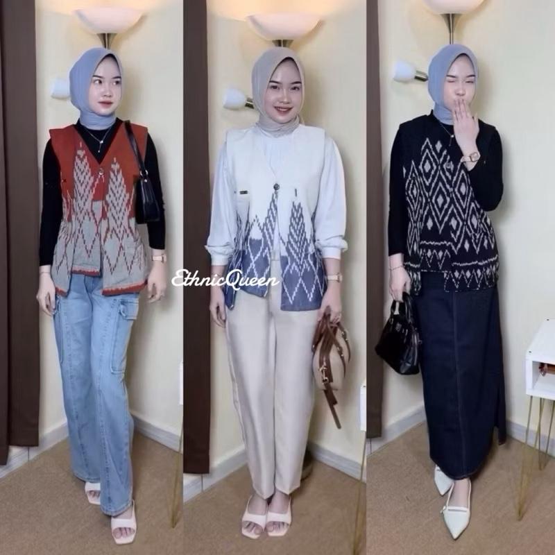 ETHNICQUEEN I VEST TENUN CANTIK l ROMPI TENUN VIRAL I OUTER TENUN ...