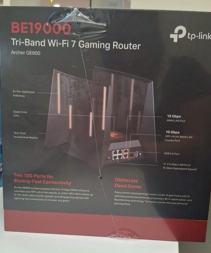 Jual TP Link Archer GE800 BE19000 Tri-Band Wi-Fi 7 Gaming Router - Kota ...