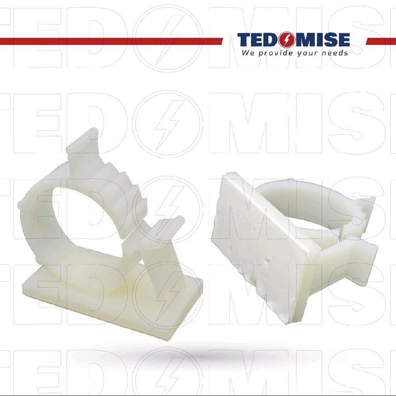 Nylon Adhesive Cable Clamp dengan Clip Step bahan Nylon plastik - Shop ...