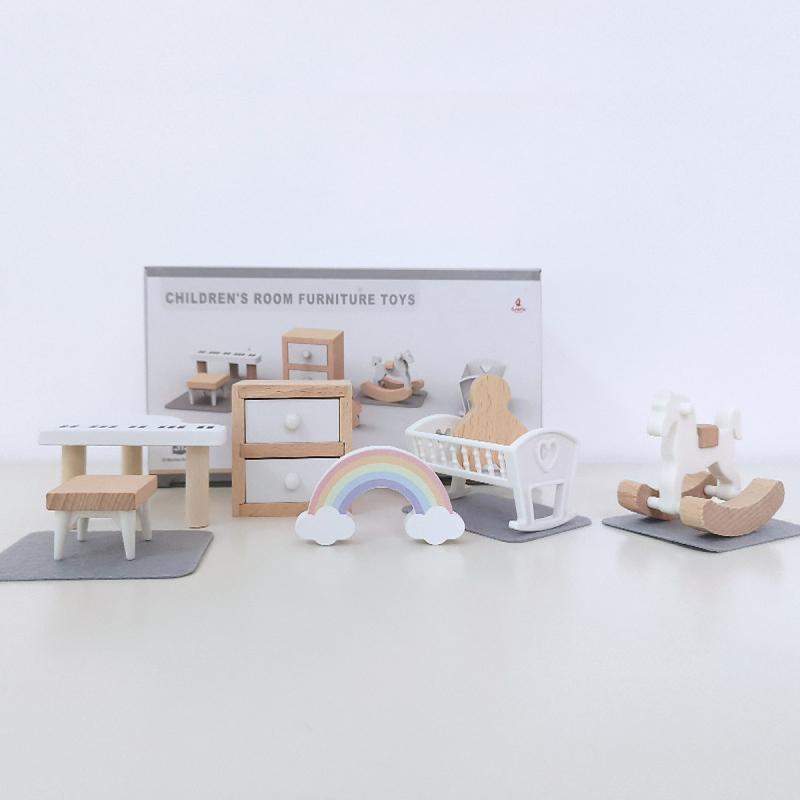 Rumah Anak Patung Impian, INSTA Set Perabot Kayu, Warna Beige, - TikTok ...