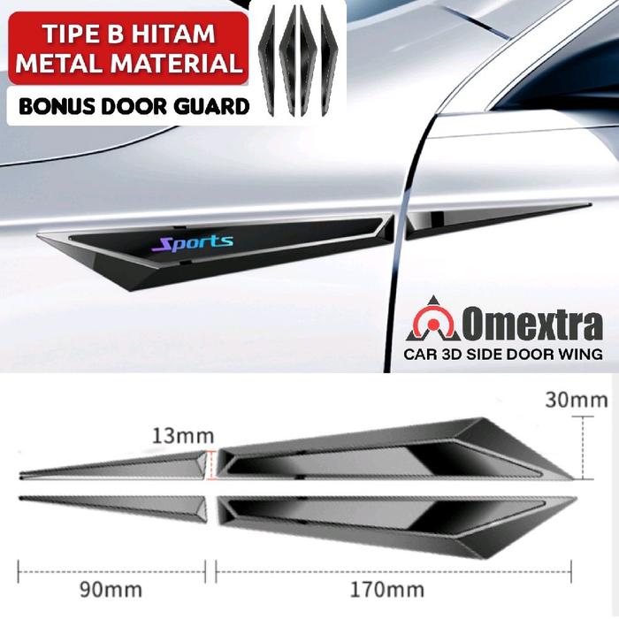 Jual 3D Side Door Wing Emblem 3D Sport Car Omextra Stiker Metal Emblem ...