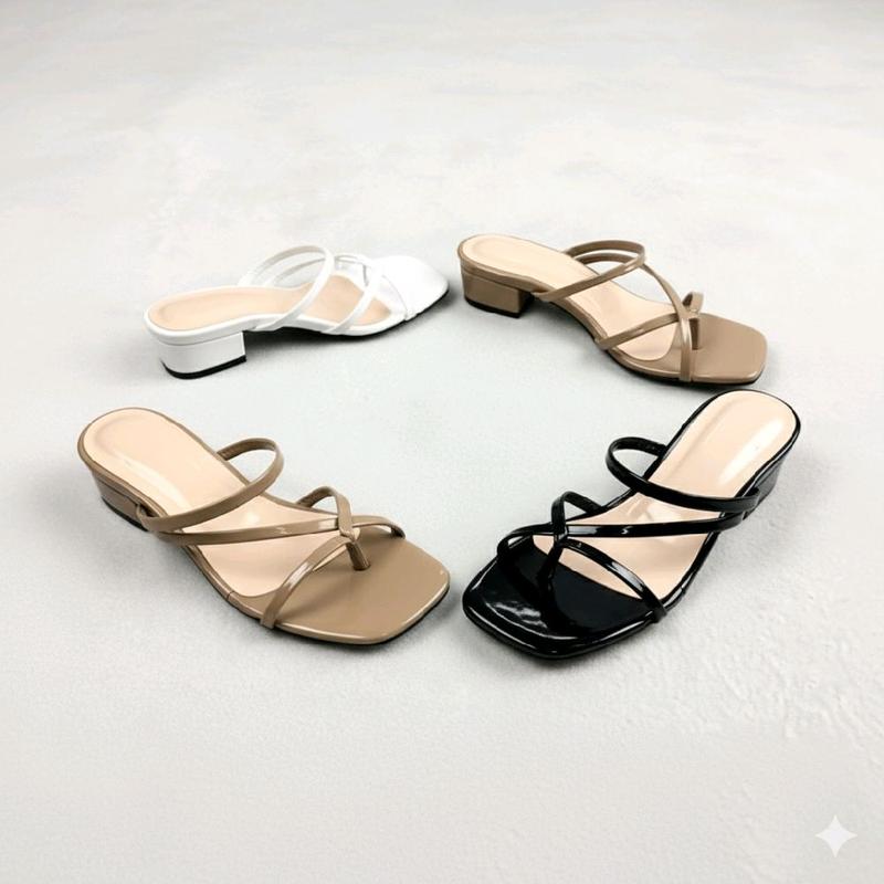 Sendal Wanita Hak Tahu 3 Cm Model Jepit Simple Elegan Wusuda Kondangan ...