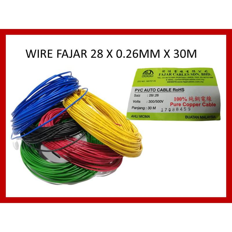 Fajar Cables Wayar 28/0.26MM Car/Lorry Automotive Cable Auto - TikTok ...