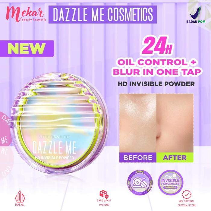 Jual DAZZLE ME Better Than Filter HD Invisible Powder Loose Powder Oil ...