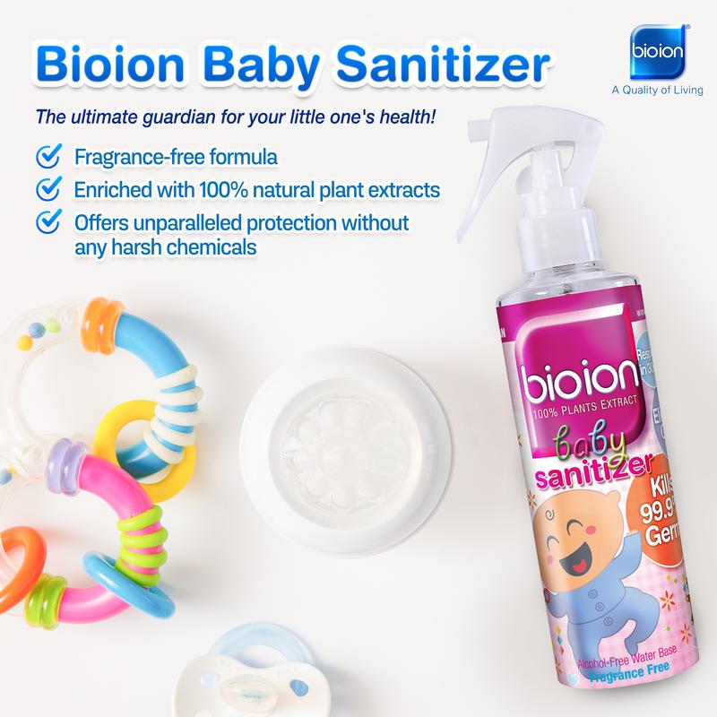 BIO ION Baby Sanitizer - Fragrance Free| Non Alcohol Water Base ...