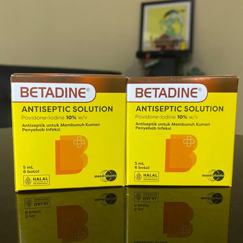 Betadine Cair Antiseptik 1 Pak Isi 6 Botol x 5ml - Perlindungan Terbaik ...