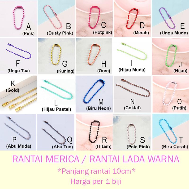 Rantai Merica (Rantai Lada) Warna-Warni Aksesoris Gantungan Kunci ...