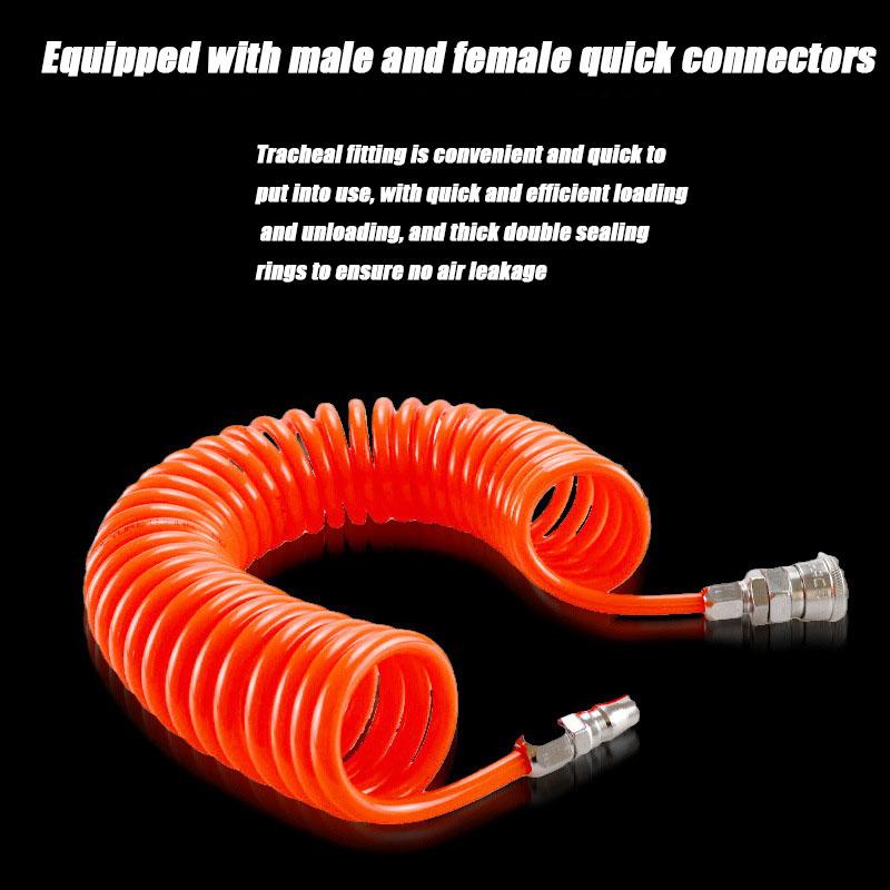 Hose Pu Spring Air Pipe Tubing Compressor Trachea Spiral Tub - TikTok ...