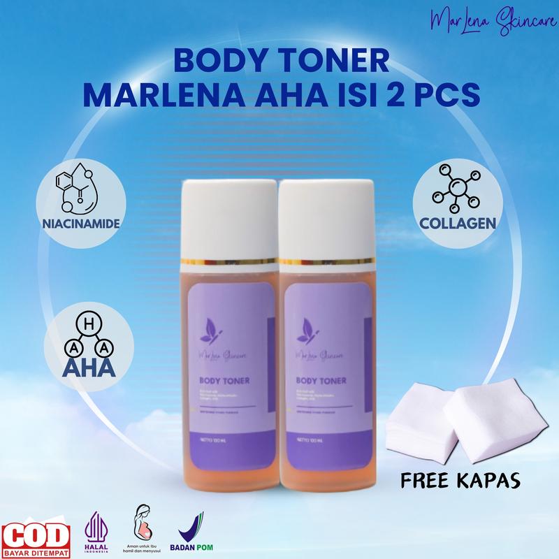 PAKET HEMAT 2 TONER BADAN STRONG AHA MARLENA BPOM FREE KAPAS - Shop ...