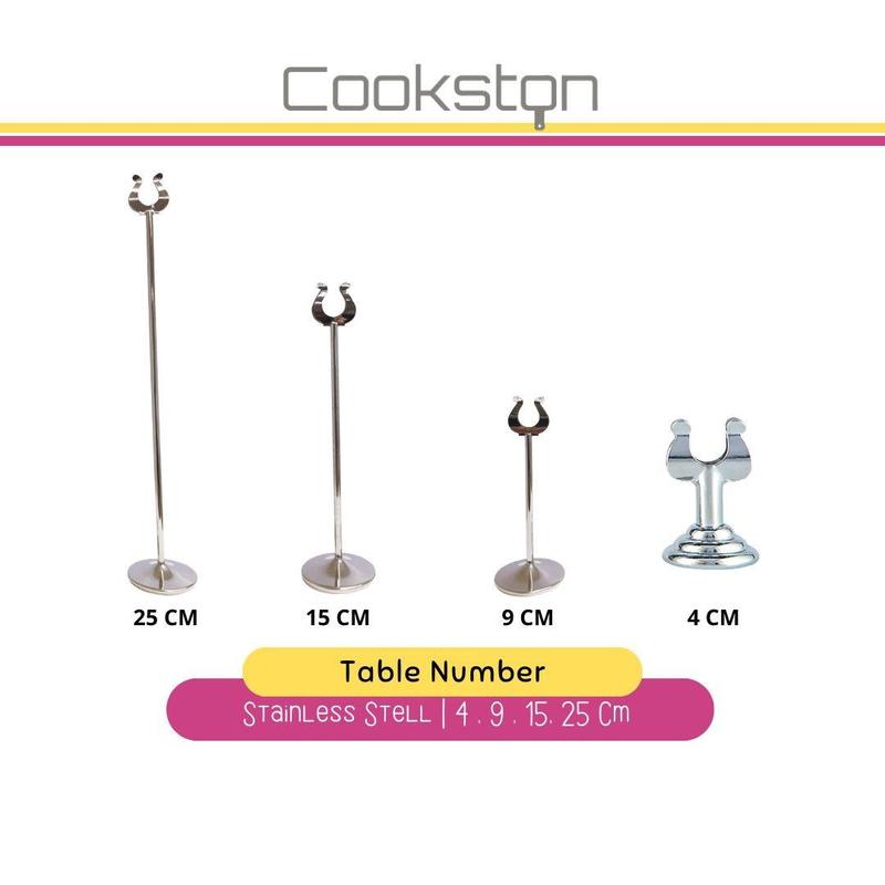 Stand Card Holder /Table Number Menu /Tiang Nomor Stainless Stell ...