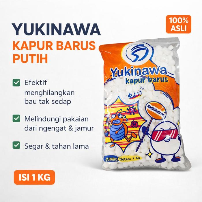Jual Yukinawa Kamper Warna putih kiloan 1 Kg – Penghilang Bau ...