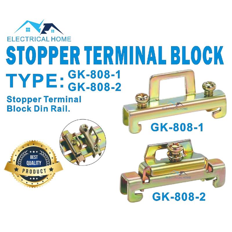 Stopper Terminal Block Din Rail Type GK-808-1 - Shop | Tokopedia