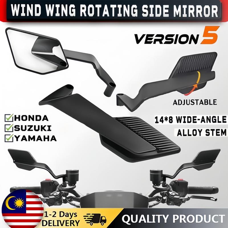 Folding dual effect rearview mirror alloy, hidden handle design ...