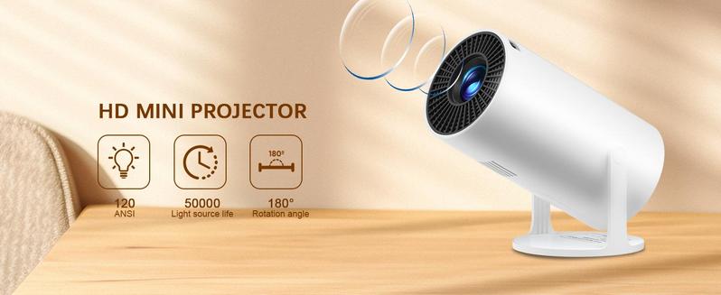 XBJ Portable Projector, 2025 Upgraded Mini Projector, Support 4k ...