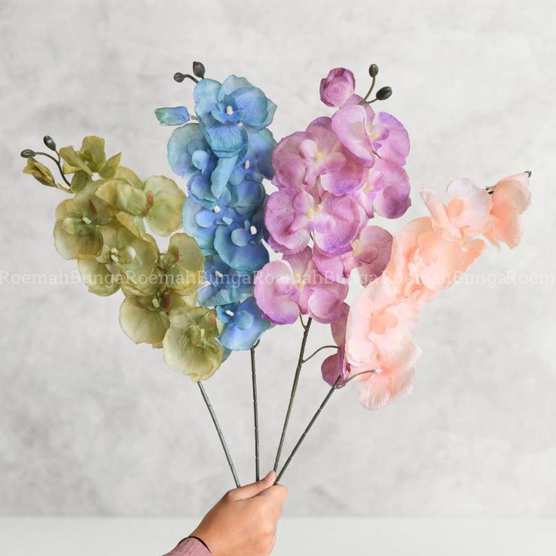 8 Cabang Orchid Real Touch Artificial / Bunga Artifisial Premium - Shop ...