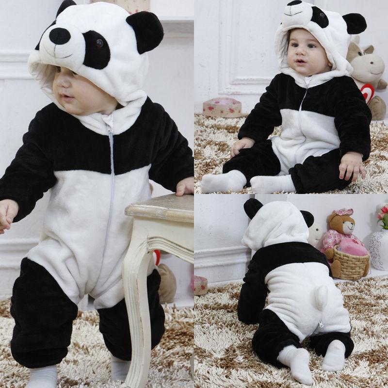 Baju badan haiwan panda untuk bayi dan kanak-kanak kecil, jumpsuit ...