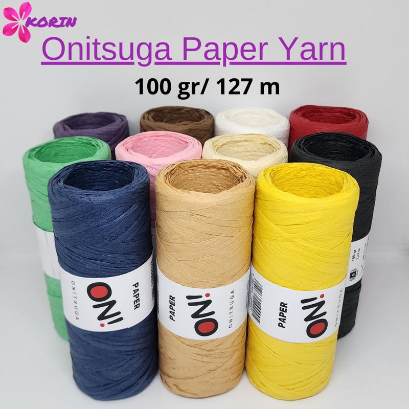 Benang Rajut Paper Yarn Onitsuga / Benang Kertas / Rafia Paper - Shop ...