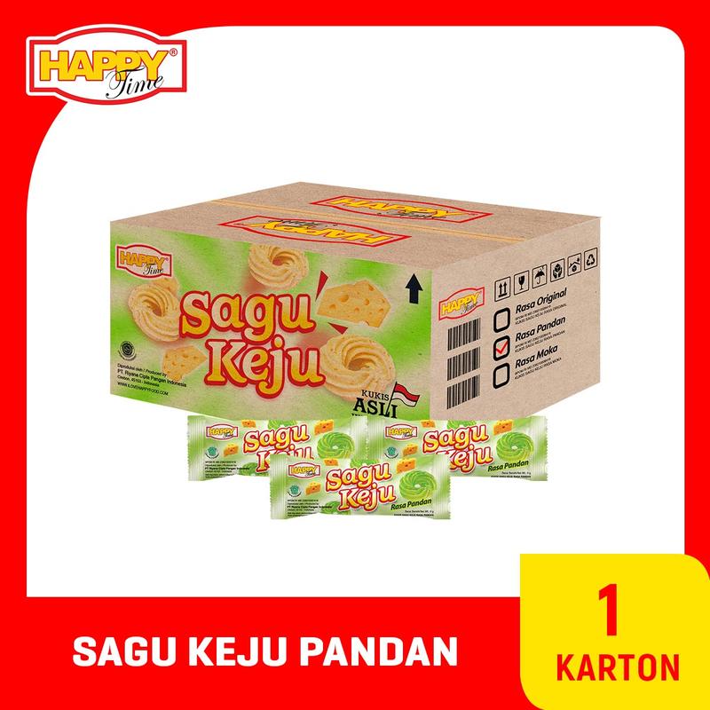 Happy Time Sagu Keju Pandan (1 Karton isi 6 pack) - Shop | Tokopedia