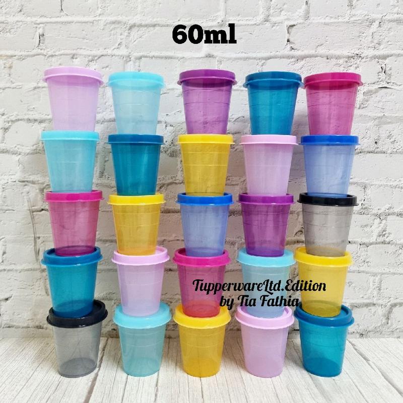 Tupperware Midget 60ml/Mini Container (3 pcs)-RANDOM COLORS Kitchenware ...