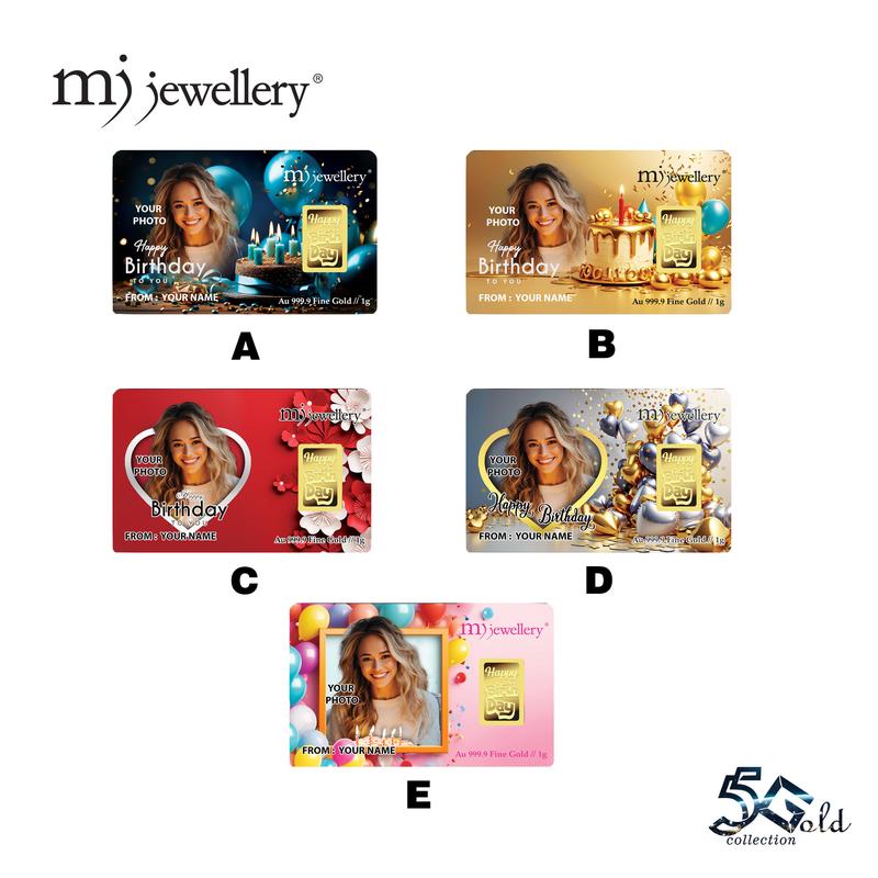MJ Jewellery 5G Gold Collection 999.9 Birthday Customize Gol - TikTok Shop Malaysia