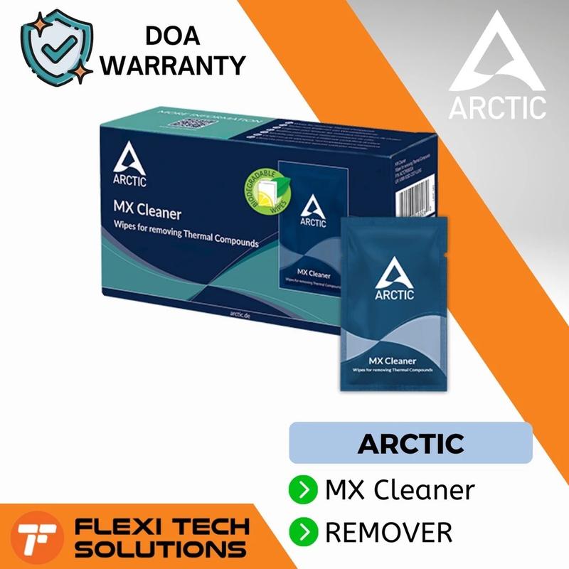 Flexi Tech ARCTIC MX Cleaner Thermal Compound Remover Wipes for ...