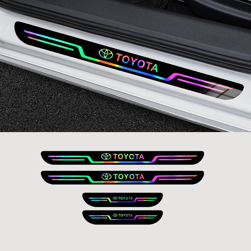 4/8PCS Door Sill Sticker Threshold Strip Decals For Toyota Camry ...