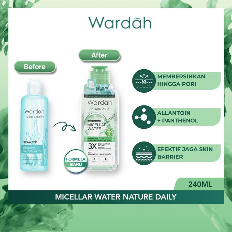 Wardah Nature Daily Aloe Seaweed Micellar Water | Calm & Soothe - Shop ...